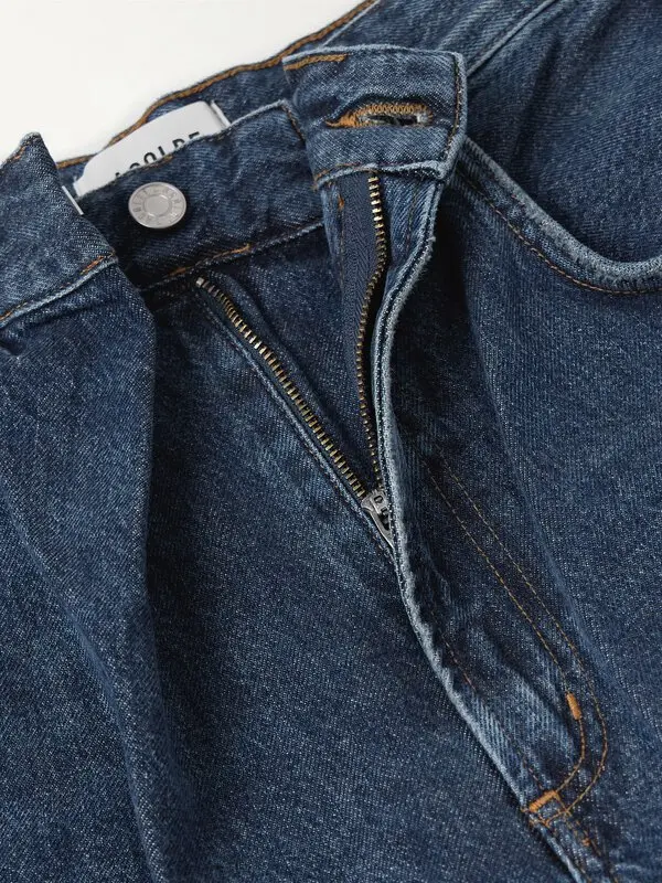 AGOLDE Vana Draped Low-rise Wide-leg Jeans - Blue