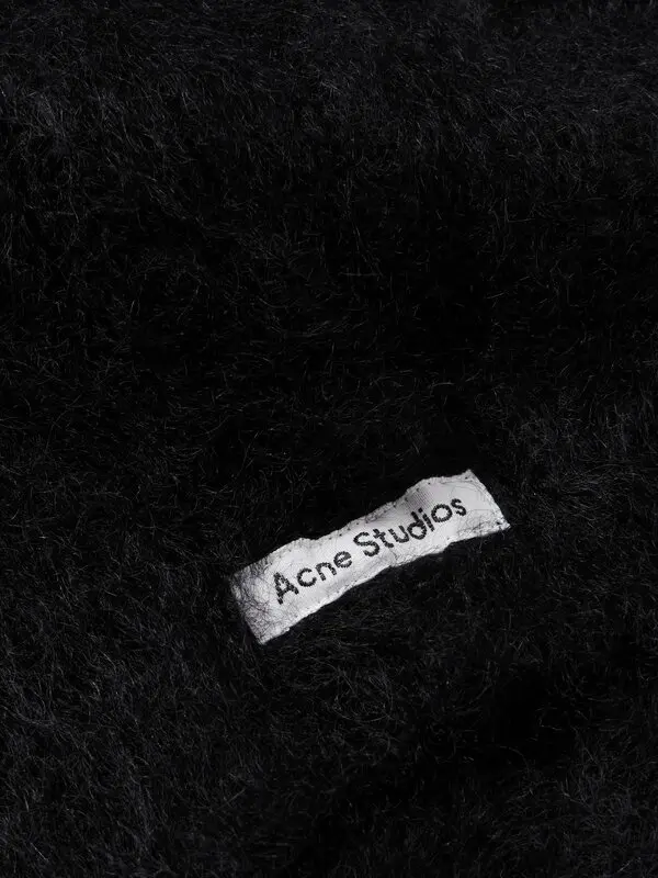 Acne Studios Mohair And Wool-blend Hood - Black