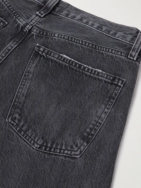 AGOLDE Arc Long Mid-rise Wide-leg Jeans - Black