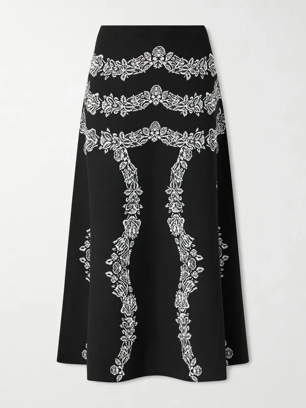 Ulla Johnson Valencia Floral-jacquard Midi Skirt
