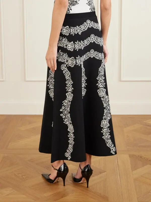 Ulla Johnson Valencia Floral-jacquard Midi Skirt
