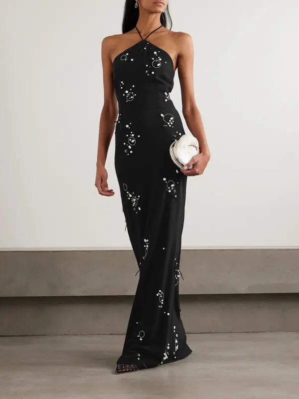 Bernadette Jolene Embellished Halterneck Gown
