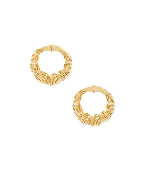 Alaïa Tone Hoop Earrings - Gold