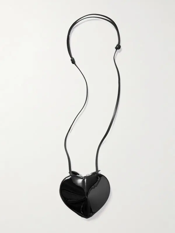 Alaïa Le Coeur Patent-leather Shoulder Bag - Black
