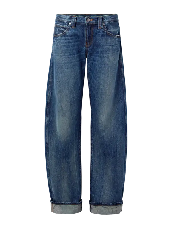 Khaite Karo Mid-rise Barrel-leg Jeans - Blue