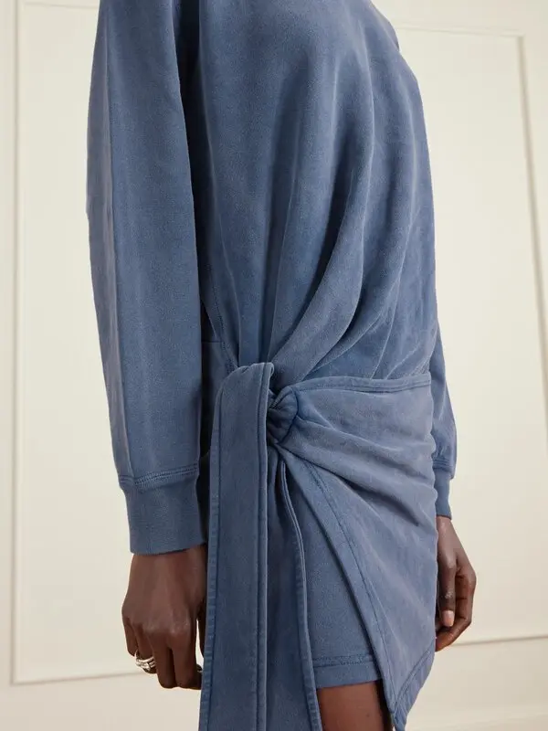 MARANT ETOILE Zae Wrap-effect Mini Dress - Blue
