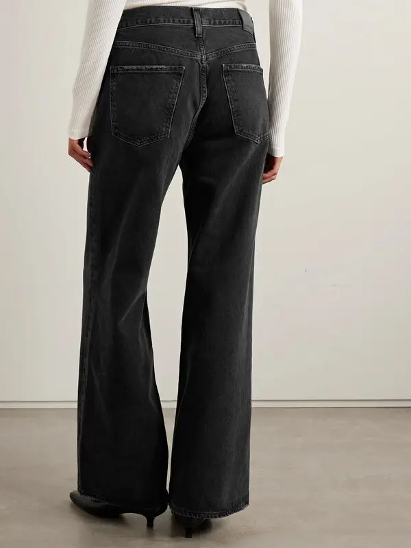 Citizens Of Humanity Paloma Mid-rise Wide-leg Jeans - Black