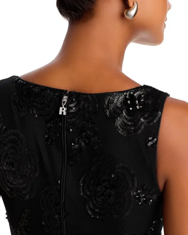 ROTATE BY BIRGER CHRISTENSEN Sequined Maxi Dress - Black