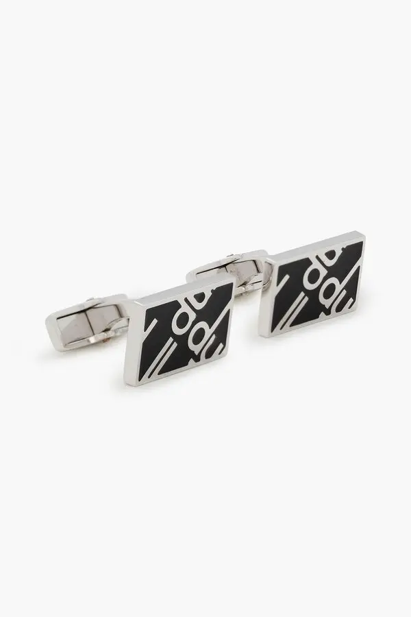 Dunhill Tone Enamel Cufflinks - Silver