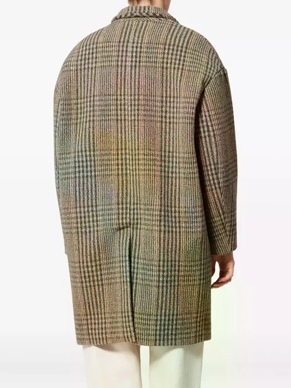 MARANT ETOILE Limiza Checked Coat - Brown