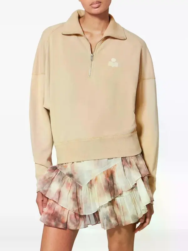 MARANT ETOILE Ross Zip Sweatshirt - Neutrals