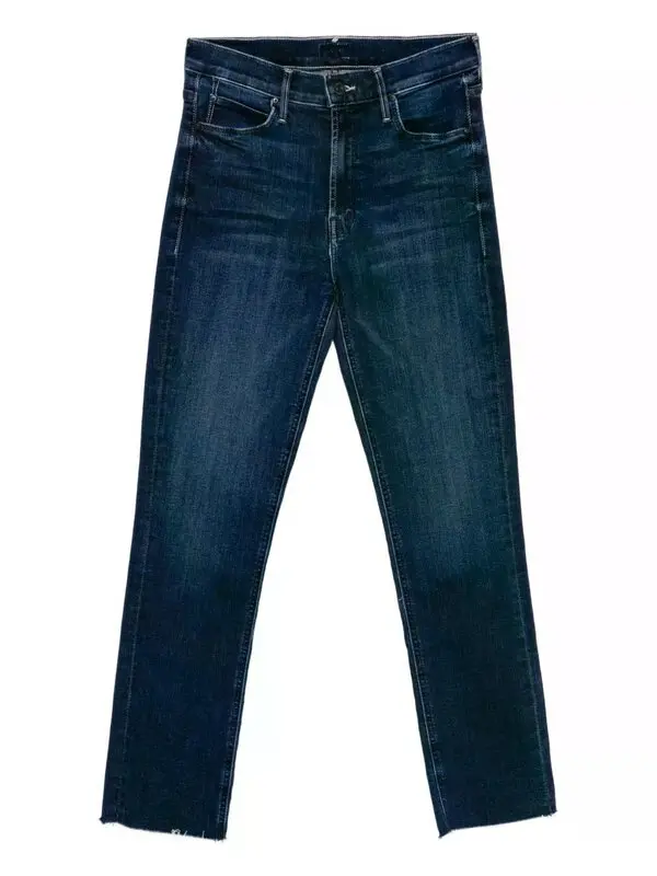 MOTHER The Mid Rise Dazzler Ankle Fray Jeans