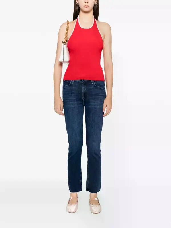 MOTHER The Mid Rise Dazzler Ankle Fray Jeans