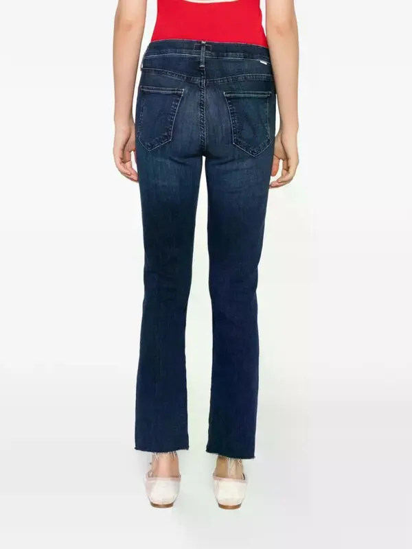 MOTHER The Mid Rise Dazzler Ankle Fray Jeans