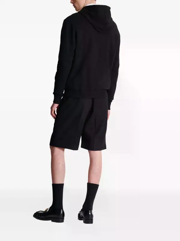 Balmain Logo-print Cotton Hoodie - Black