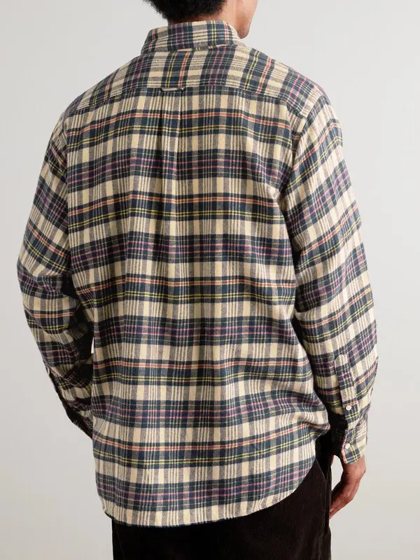 BEAMS Checked Cotton-flannel Shirt