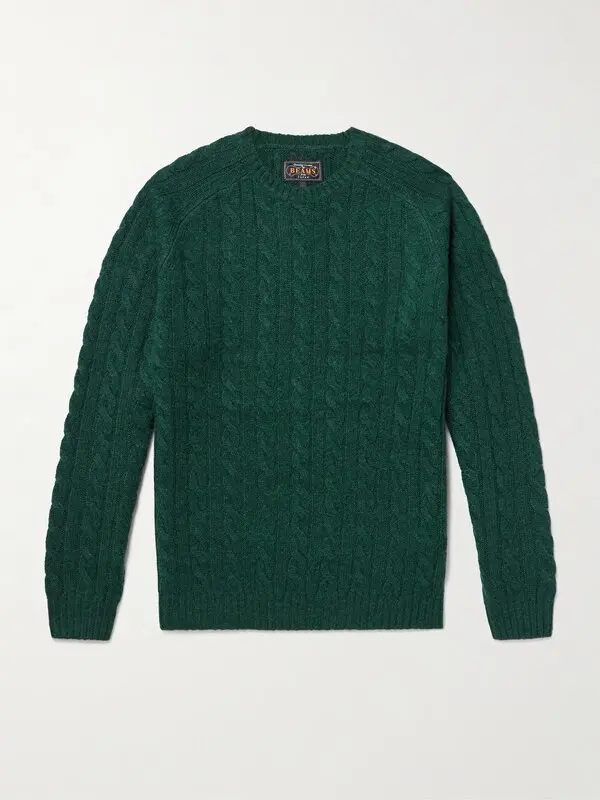 BEAMS Cable-knit Wool Sweater
