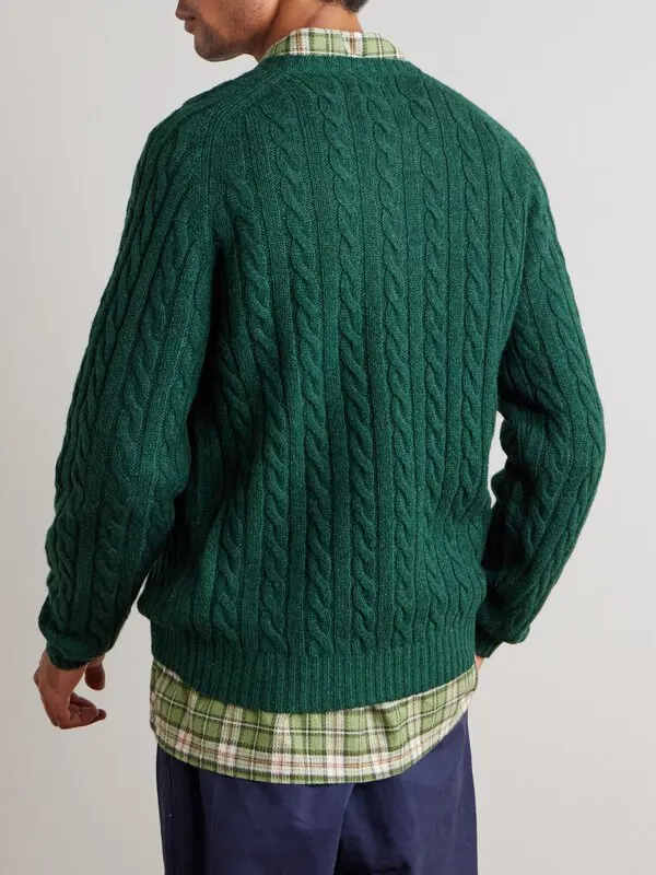 BEAMS Cable-knit Wool Sweater