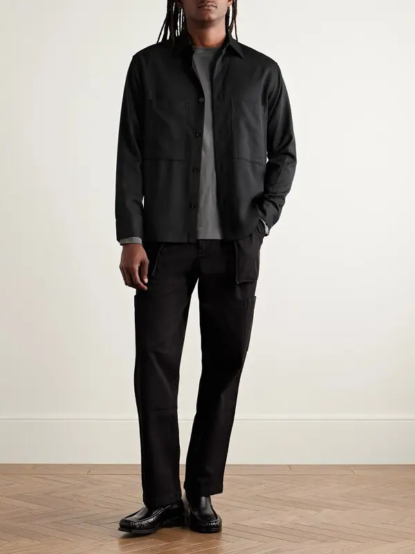 Nn07 Freddy 10006 Wool-blend Twill Overshirt