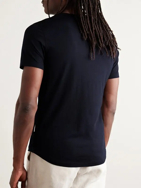 Orlebar Brown Ob-t Slim-fit Merino Wool-jersey T-shirt - Blue
