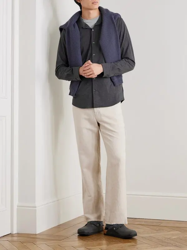 JAMES PERSE Supima Cotton-blend Piqué Polo Shirt
