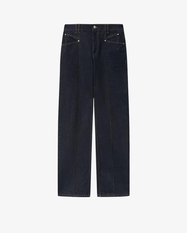 Isabel Marant Drolane Straight-leg Jeans - Dark Midnight
