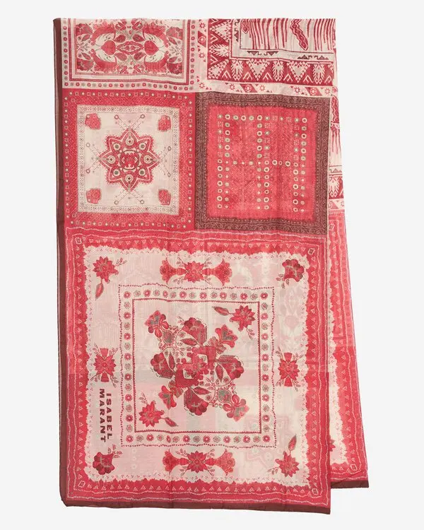 Isabel Marant Luana Foulard - Red/ecru