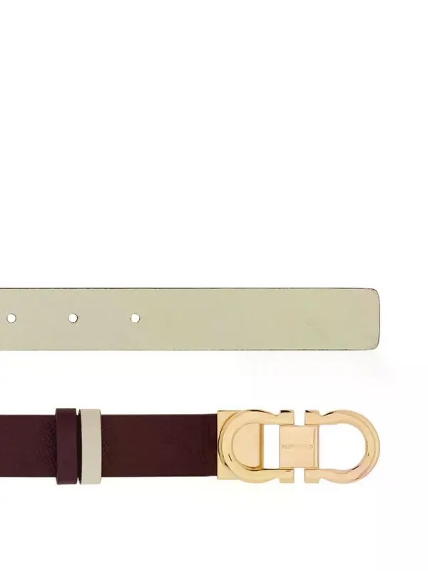 FERRAGAMO Gancini Reversible Leather Belt - Red