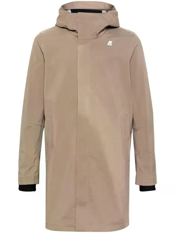 K-WAY Logo-patch Hooded Coat