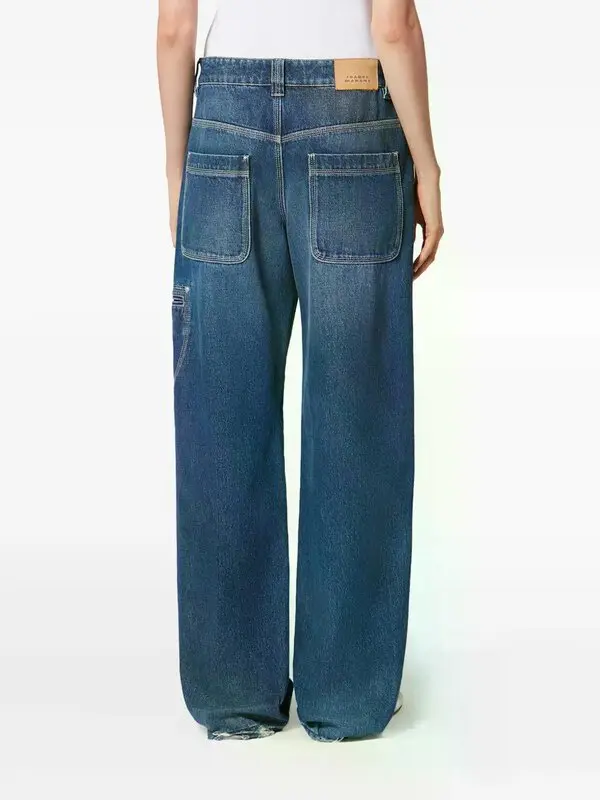 Isabel Marant Étoile Jeyda Embroidered Straight Jeans