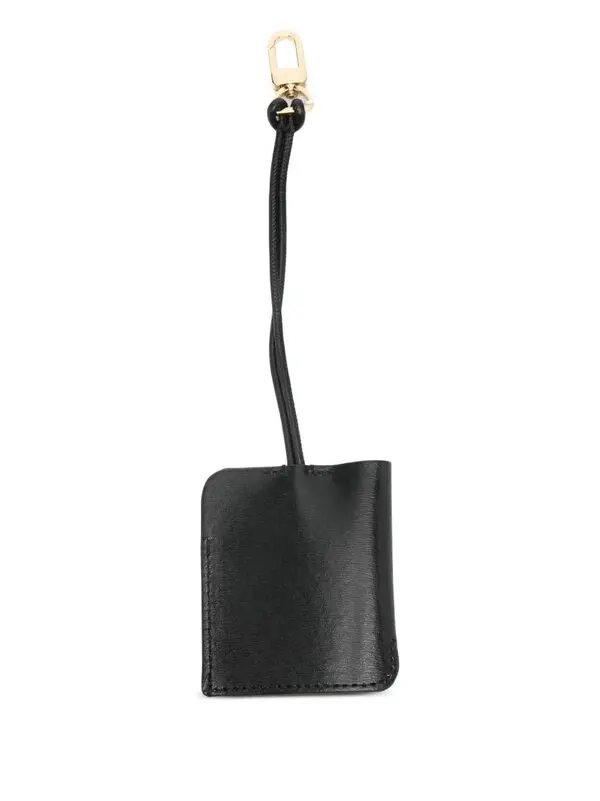TOTEME Grained-leather Keyring - Black
