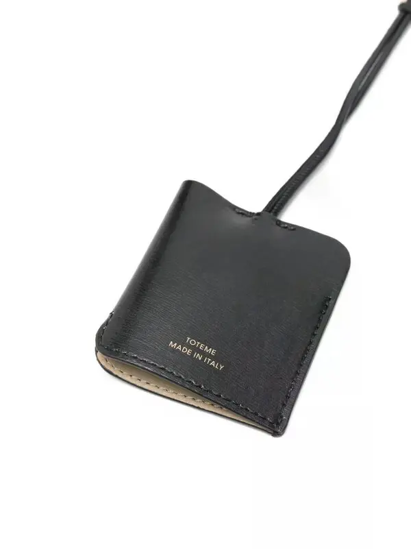 TOTEME Grained-leather Keyring - Black
