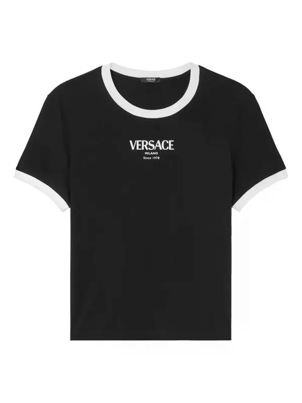 Versace Logo-motif T-shirt - Black