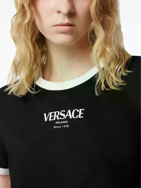 Versace Logo-motif T-shirt - Black
