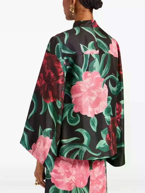 La DoubleJ Floral Print Top - Black