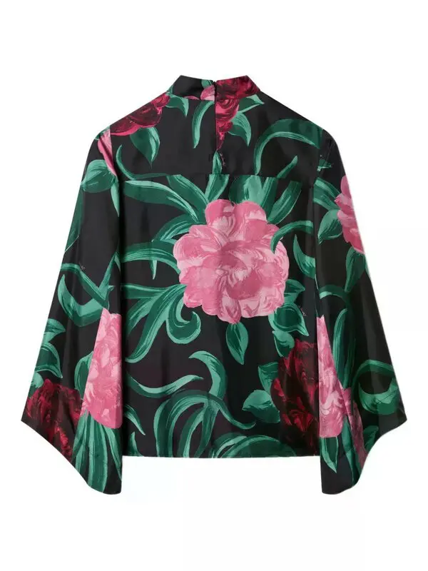 La DoubleJ Floral Print Top - Black