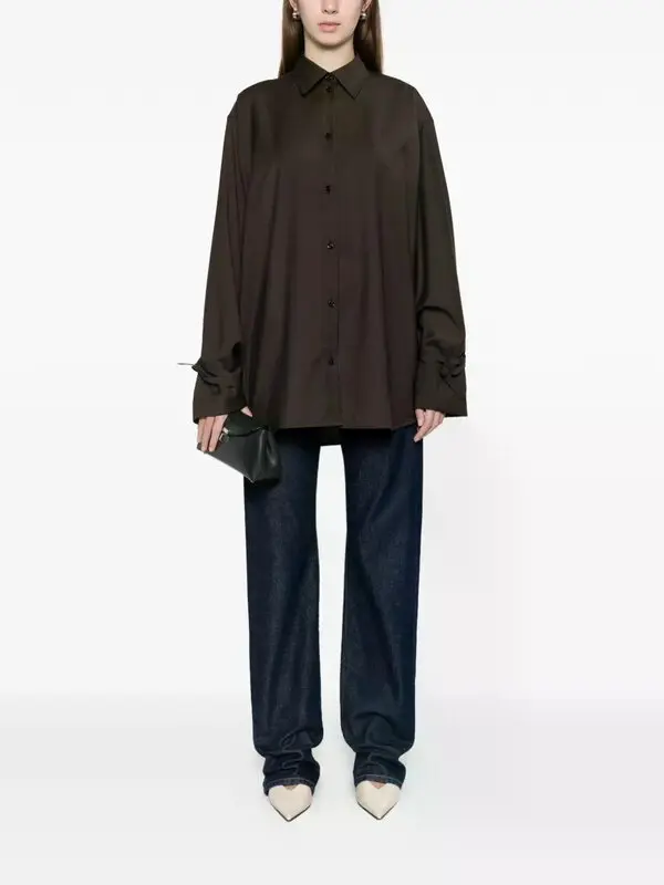 TOTEME Tie-cuff Shirt - Brown