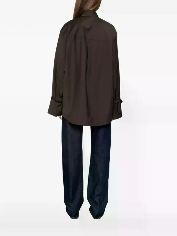 TOTEME Tie-cuff Shirt - Brown