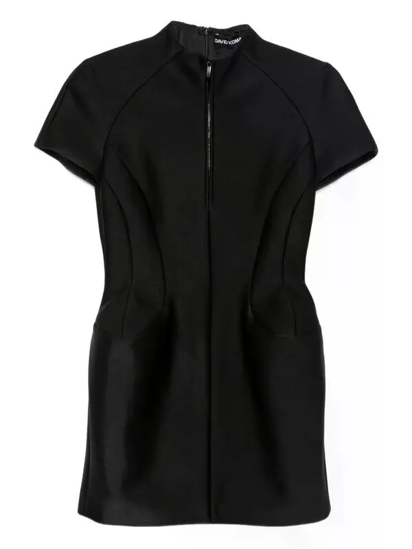 David Koma Zip Short-sleeve Mini Dress