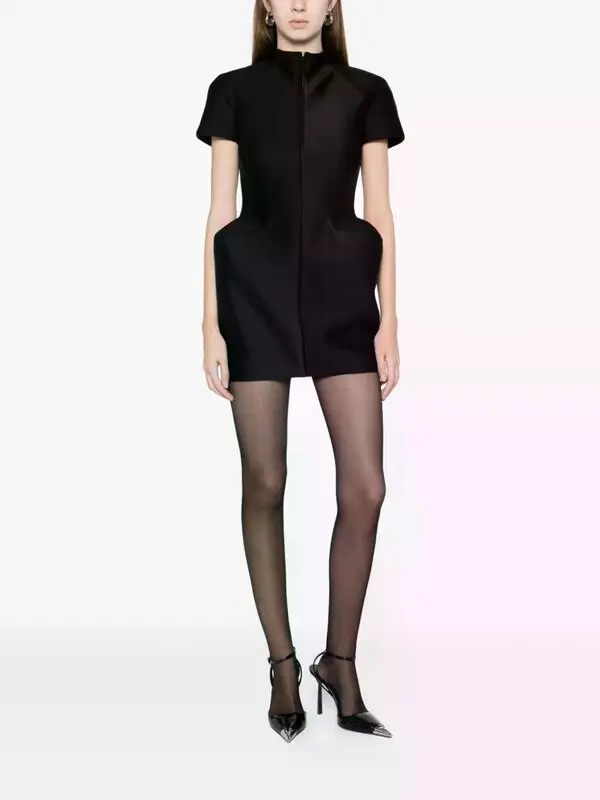 David Koma Zip Short-sleeve Mini Dress