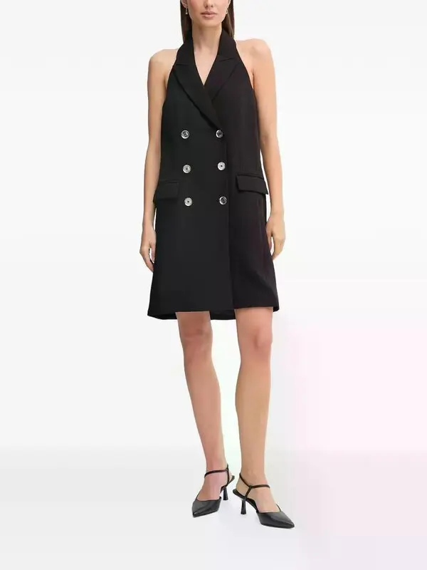 Dkny Button Halterneck Mini Dress