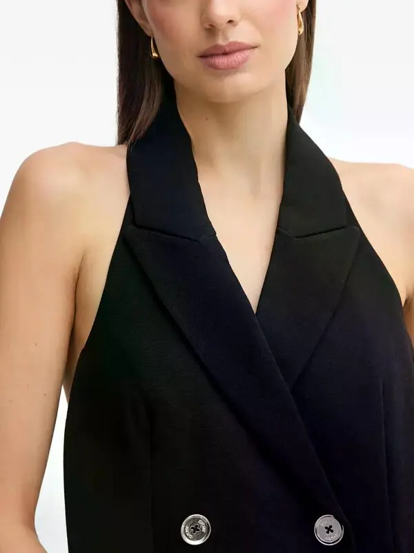 Dkny Button Halterneck Mini Dress