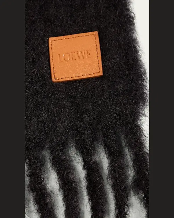 Loewe Wool-blend Fringe Trim Scarf