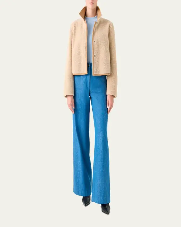 Akris Reversible Cady And Shearling Jacket