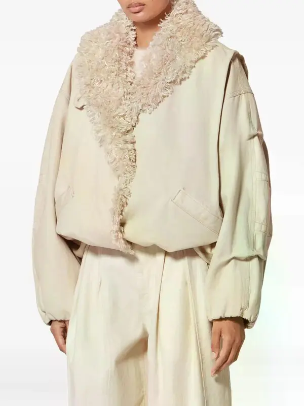 Isabel Marant Étoile Fur-trimmed Jacket - Neutrals