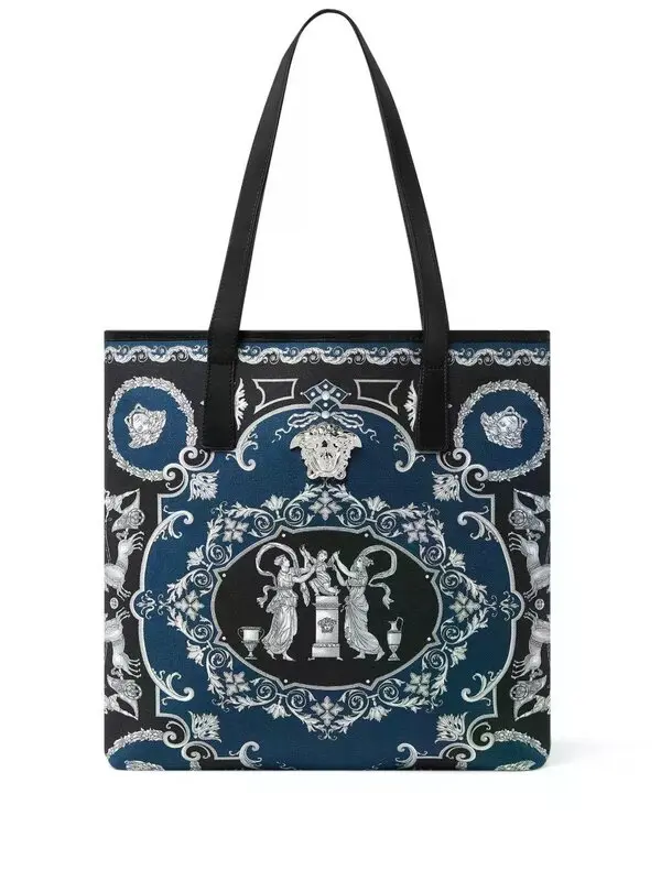 Versace La Medusa Hall Of Heroes Print Tote Bag