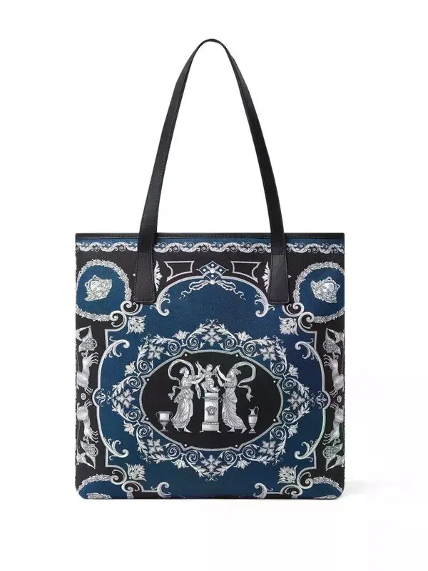 Versace La Medusa Hall Of Heroes Print Tote Bag