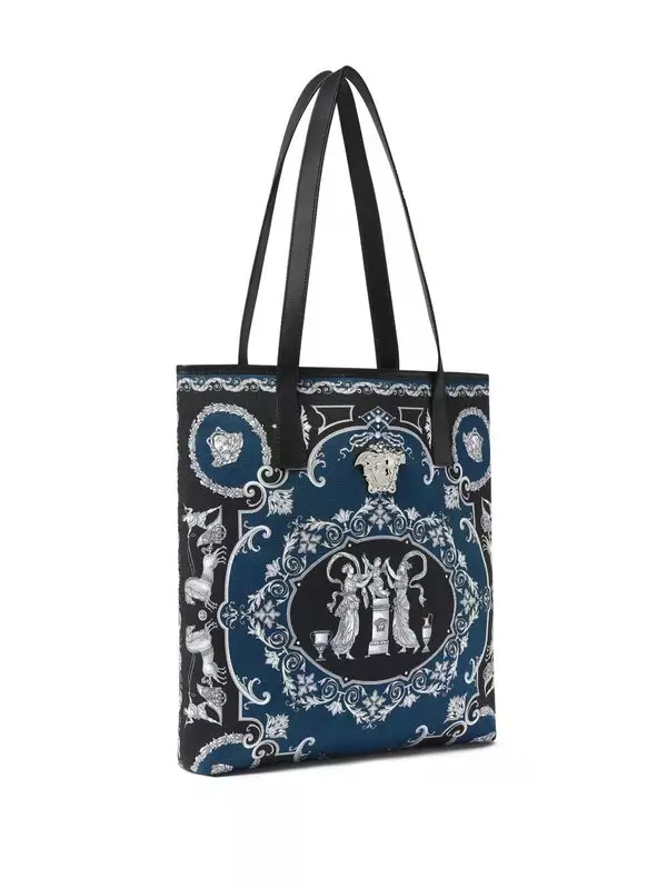 Versace La Medusa Hall Of Heroes Print Tote Bag