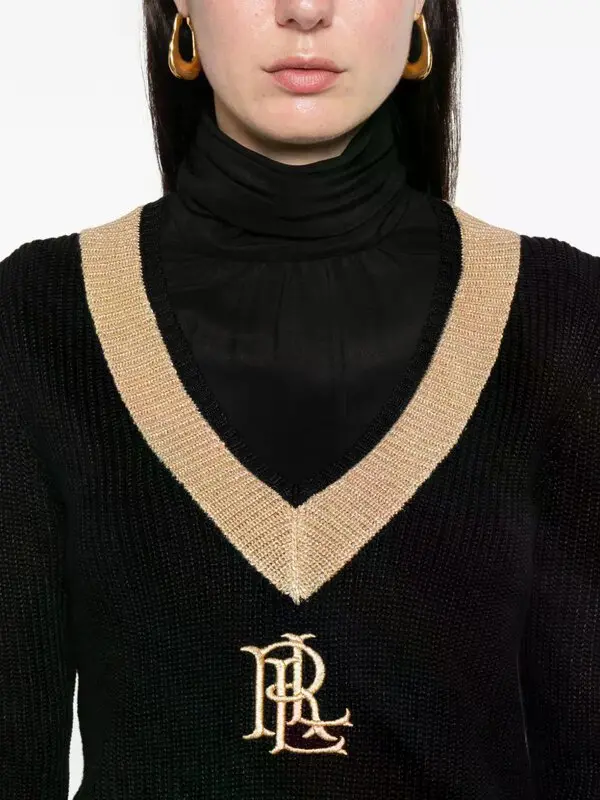 Ralph Lauren V-neck Knitwear With Logo