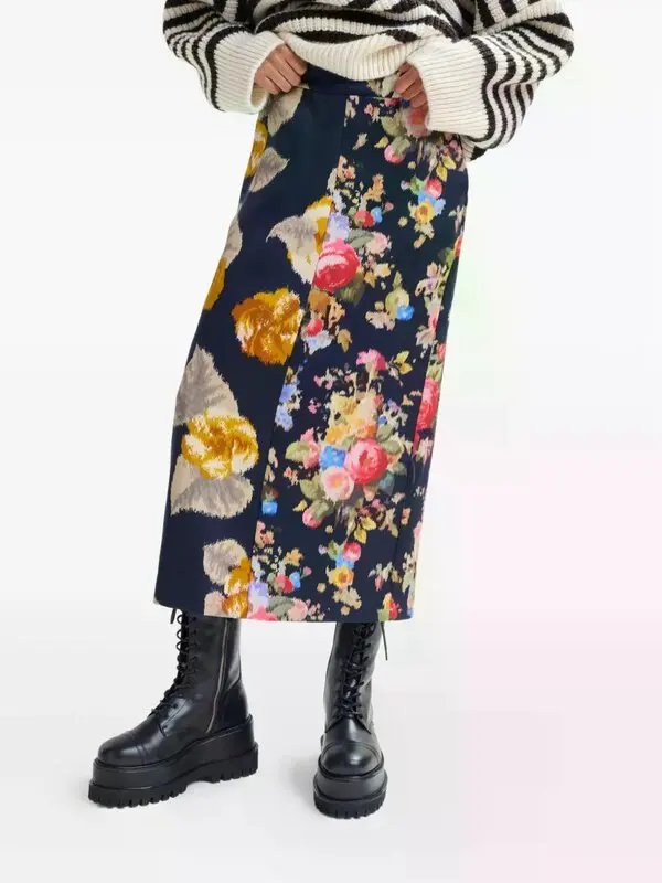 Essentiel Antwerp Floral-print Midi Skirt